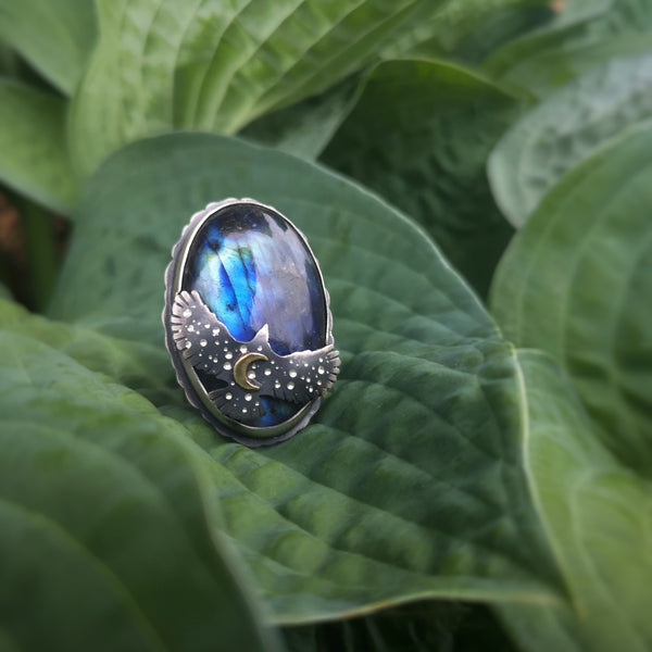 The Blue Labradorite Hawk Ring – Lilyblonde